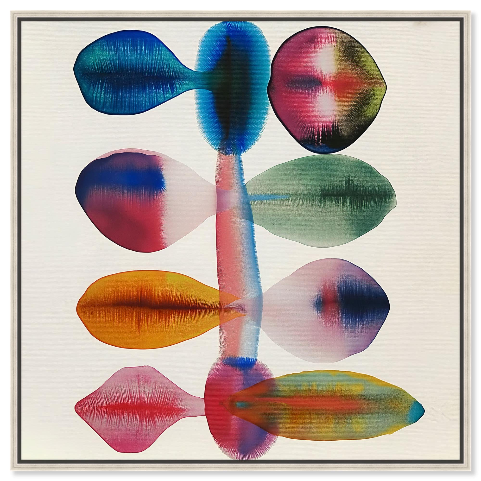 Chromatic Column Canvas Watercolor Abstracts by Art Remedy, Silver ...