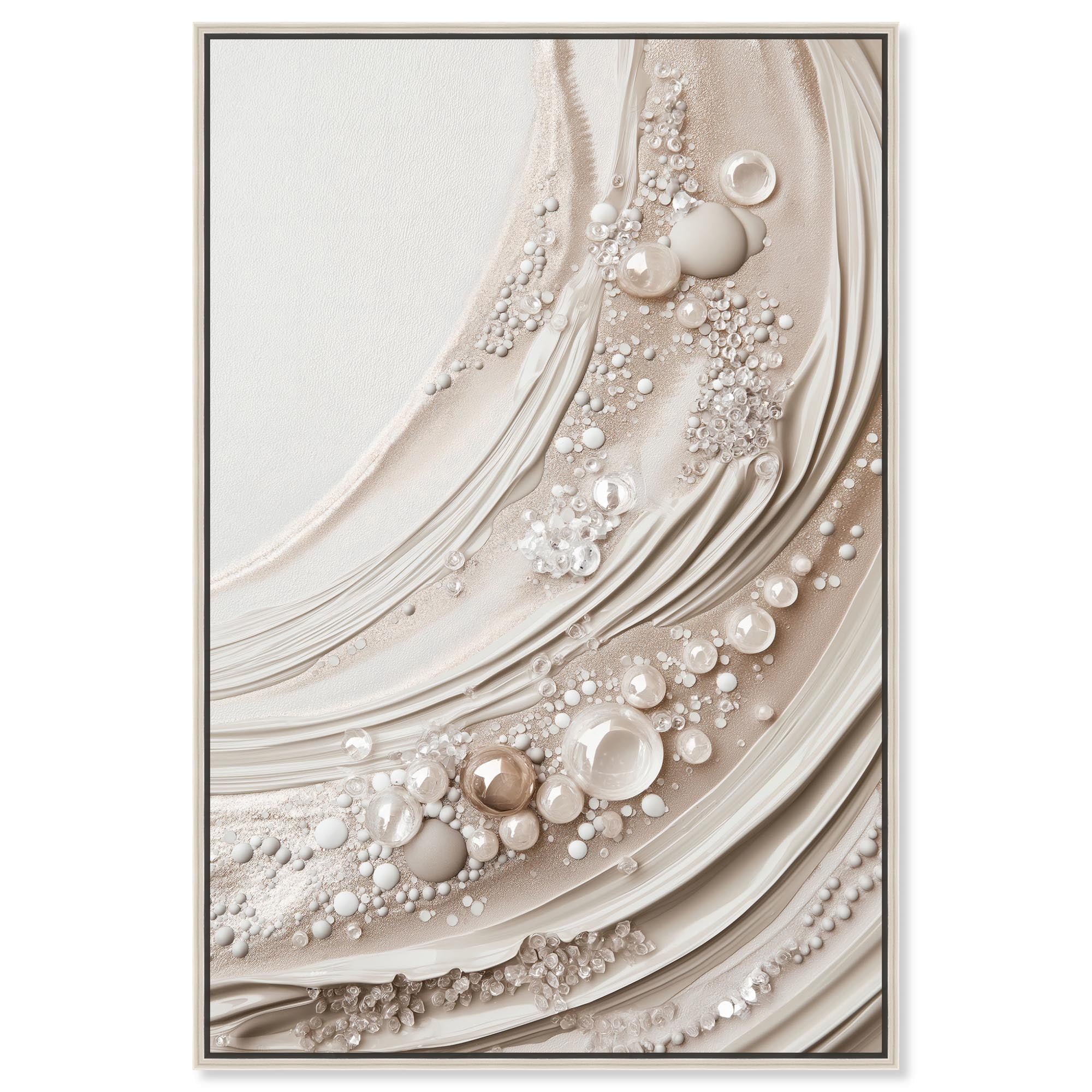 Chromatic Concretions II Canvas Elegant Abstracts by Art Remedy, Silver ...