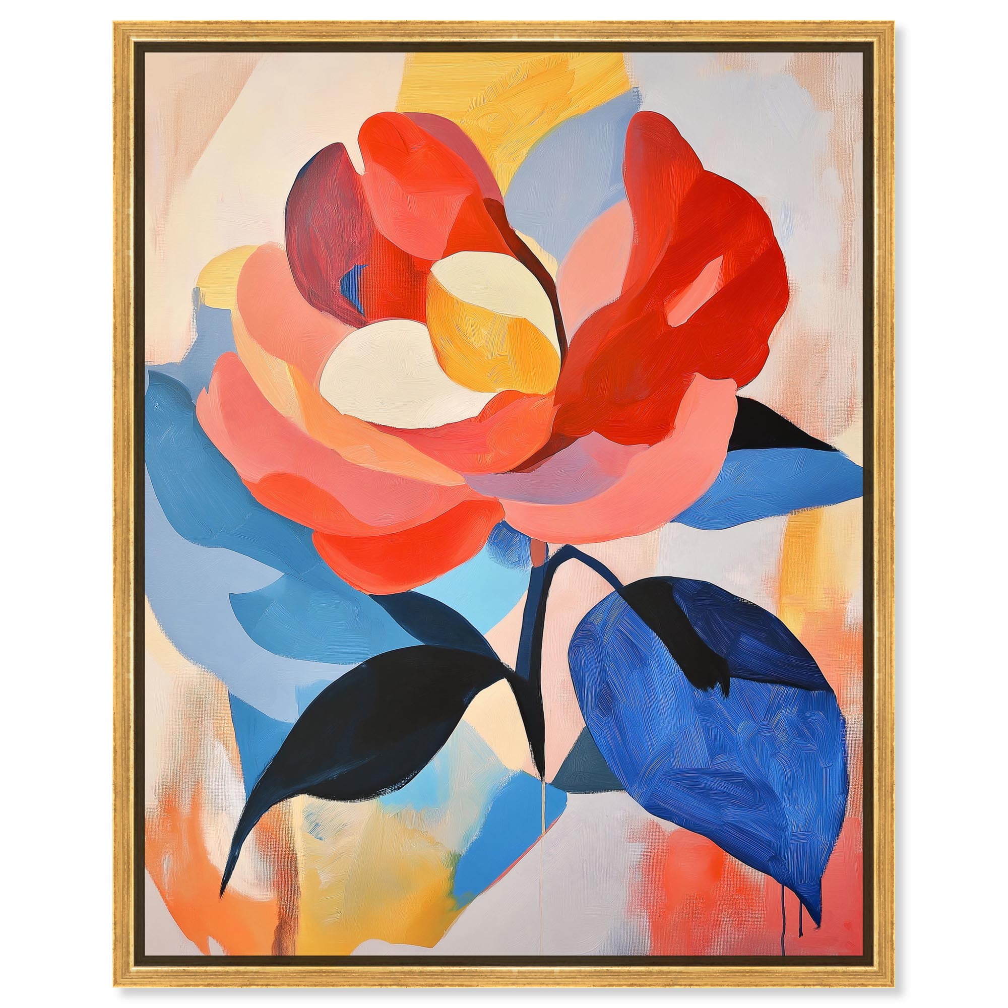 Chromatic Explosion I Canvas Colorful Floral Art by Art Remedy, Gold ...