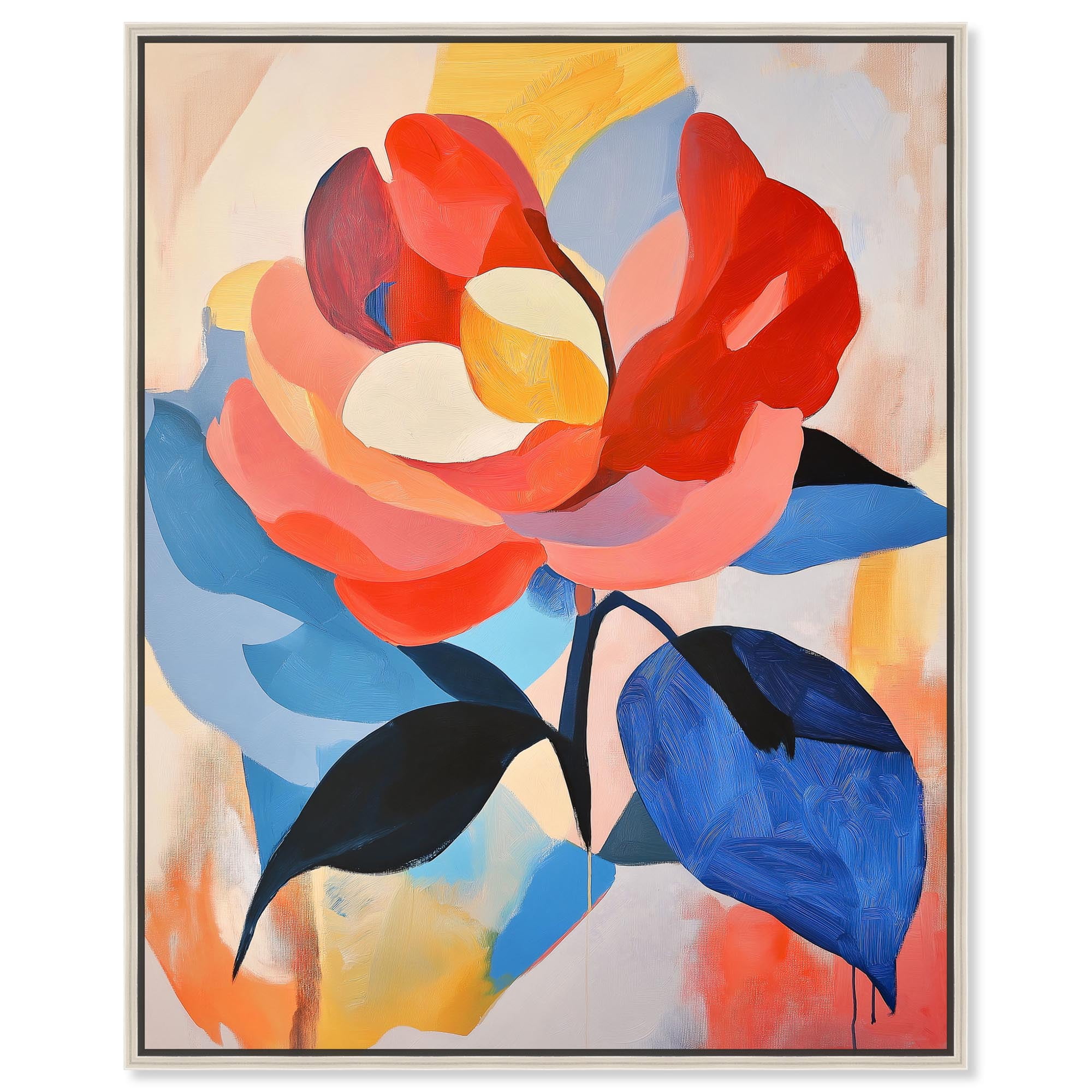 Chromatic Explosion I Canvas Colorful Floral Art by Art Remedy, Silver ...