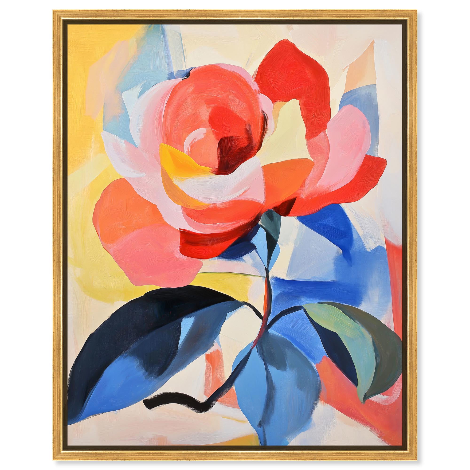 Chromatic Explosion II Canvas Colorful Floral Art by Art Remedy, Gold ...