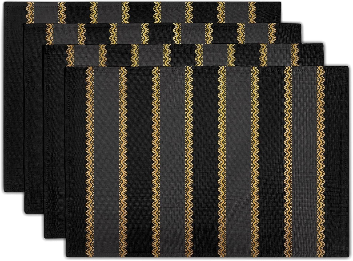 Chromatic Floral Pattern Place Mat Sapphire Background Table Mats Set ...