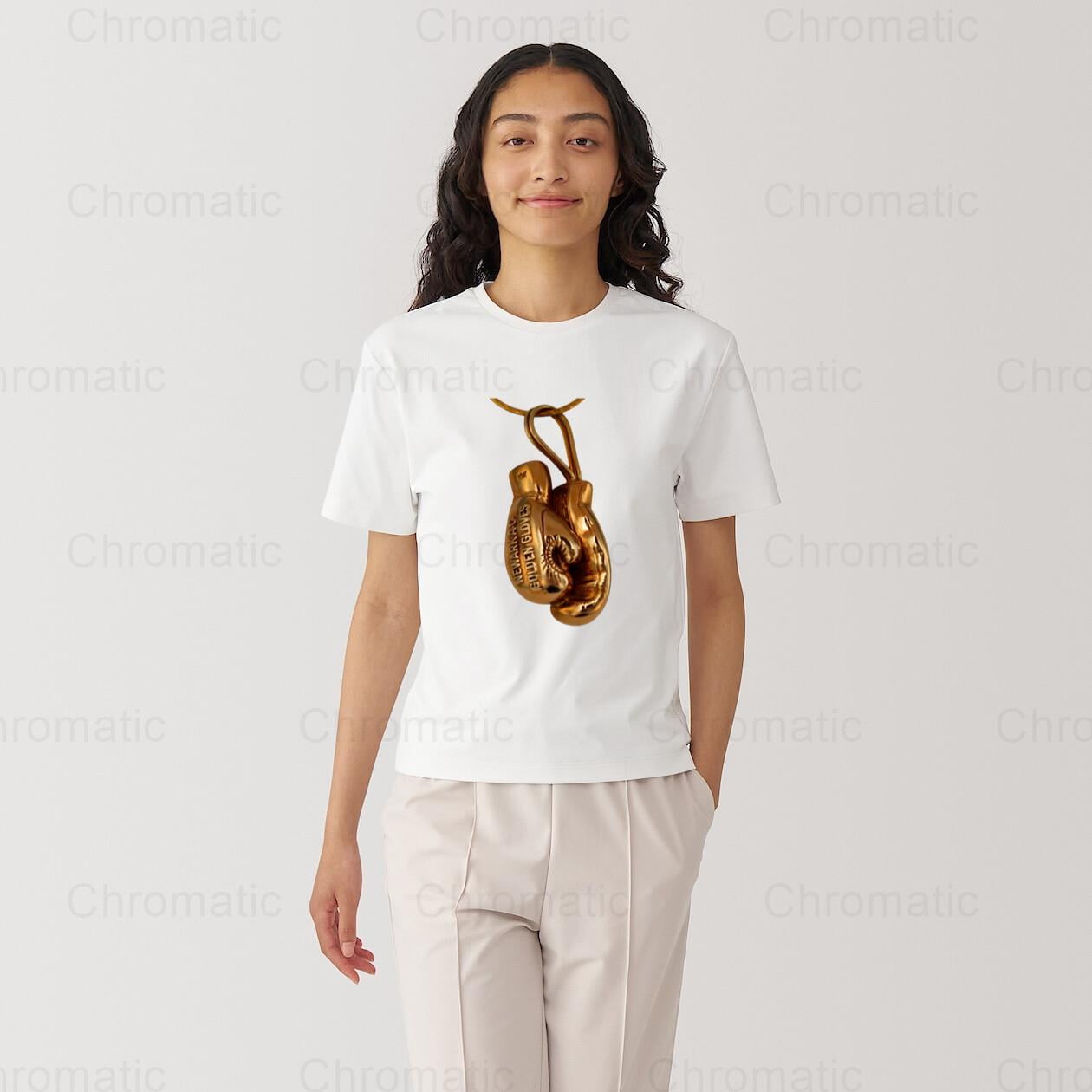 Chromatic Golden Gloves Chain Boxing Champion Fighter T Shirt, for men ...