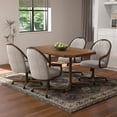Chromcraft Expandable Dining Table Set with Swivel-Tilt Caster Chairs ...