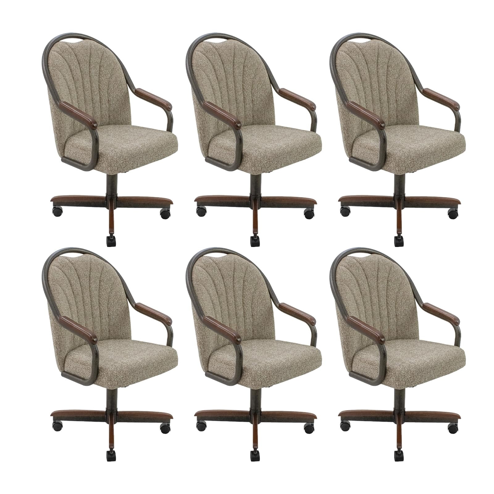 Chromcraft Douglas 6 Casual Dining Chairs Classic Swivel Tilt Dining ...