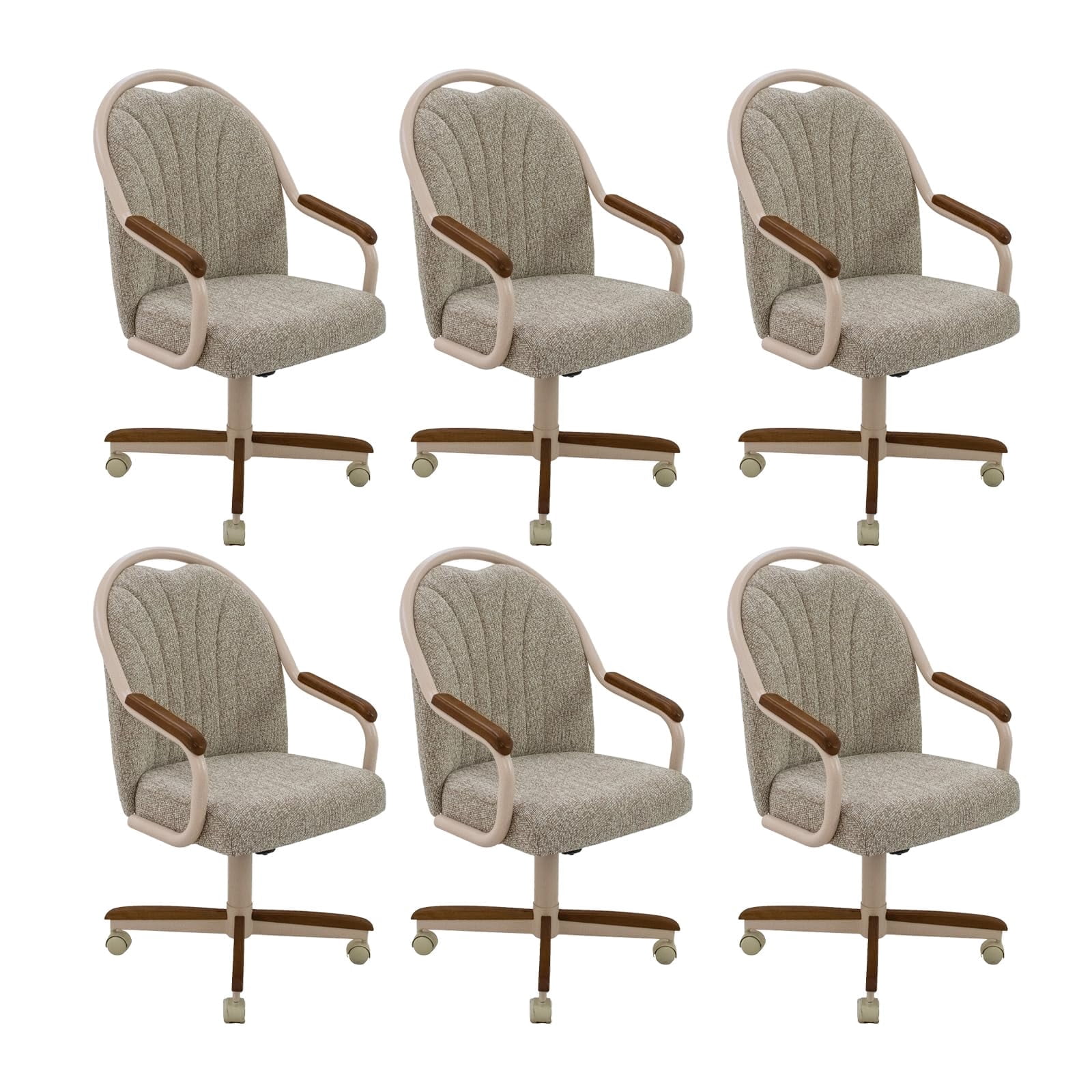 Chromcraft Douglas 6 Casual Dining Chairs Classic Swivel Tilt Dining ...
