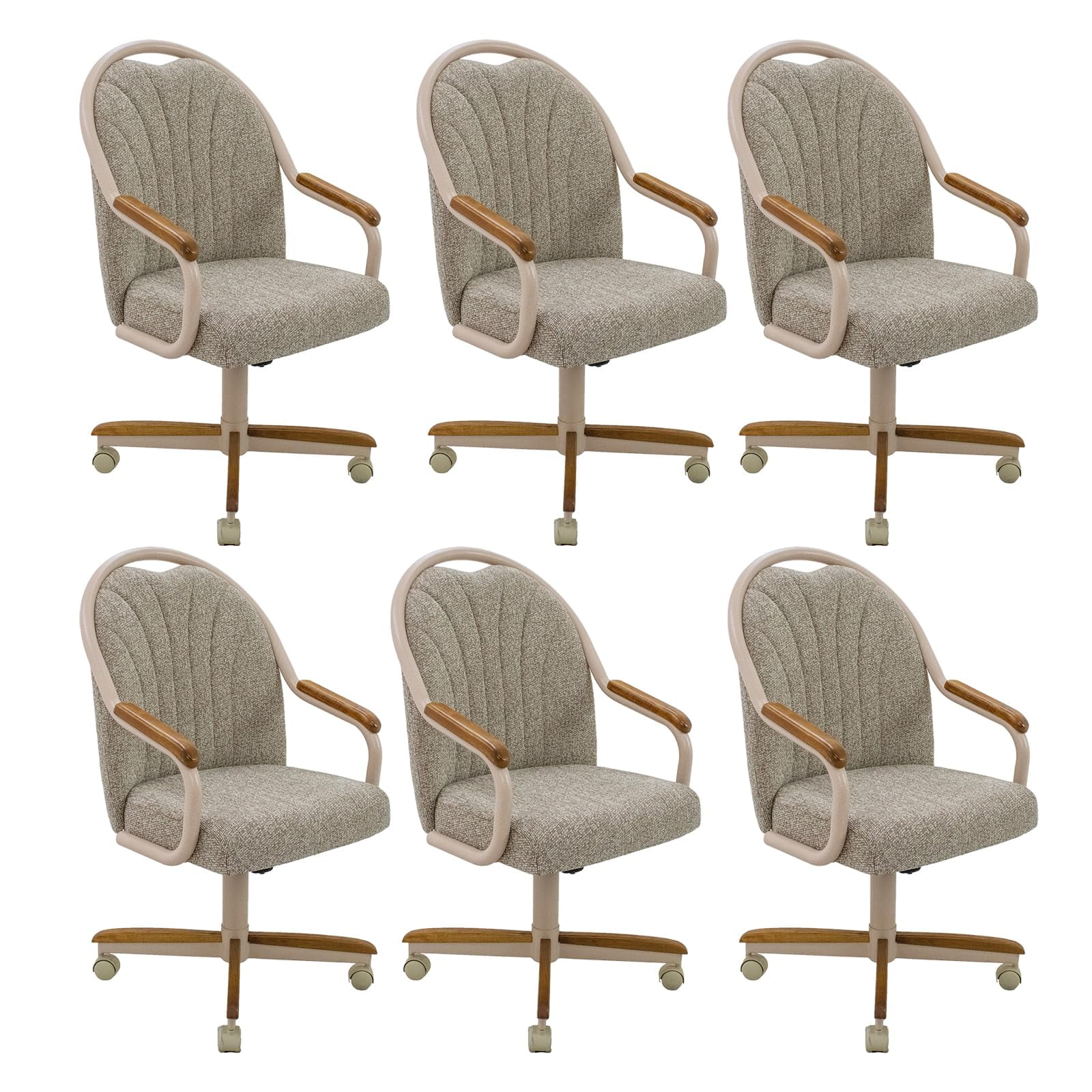 Chromcraft Douglas 6 Casual Dining Chairs Classic Swivel Tilt Dining ...