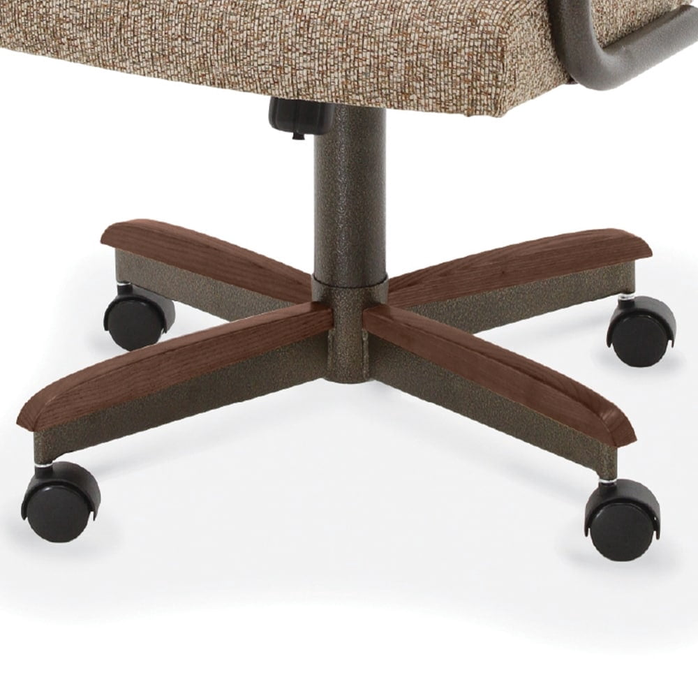 Chromcraft Douglas Caster Dining Chairs, Solid Wooden Kitchen, Chestnut ...