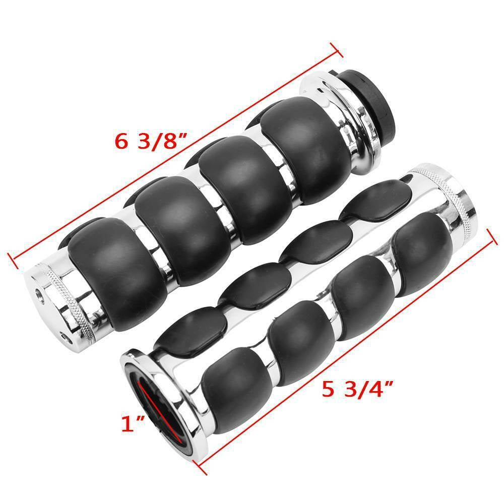 Chrome 1" Handlebar Hand Grips For Kawasaki Vulcan 1700 VN 1700 Voyager ...
