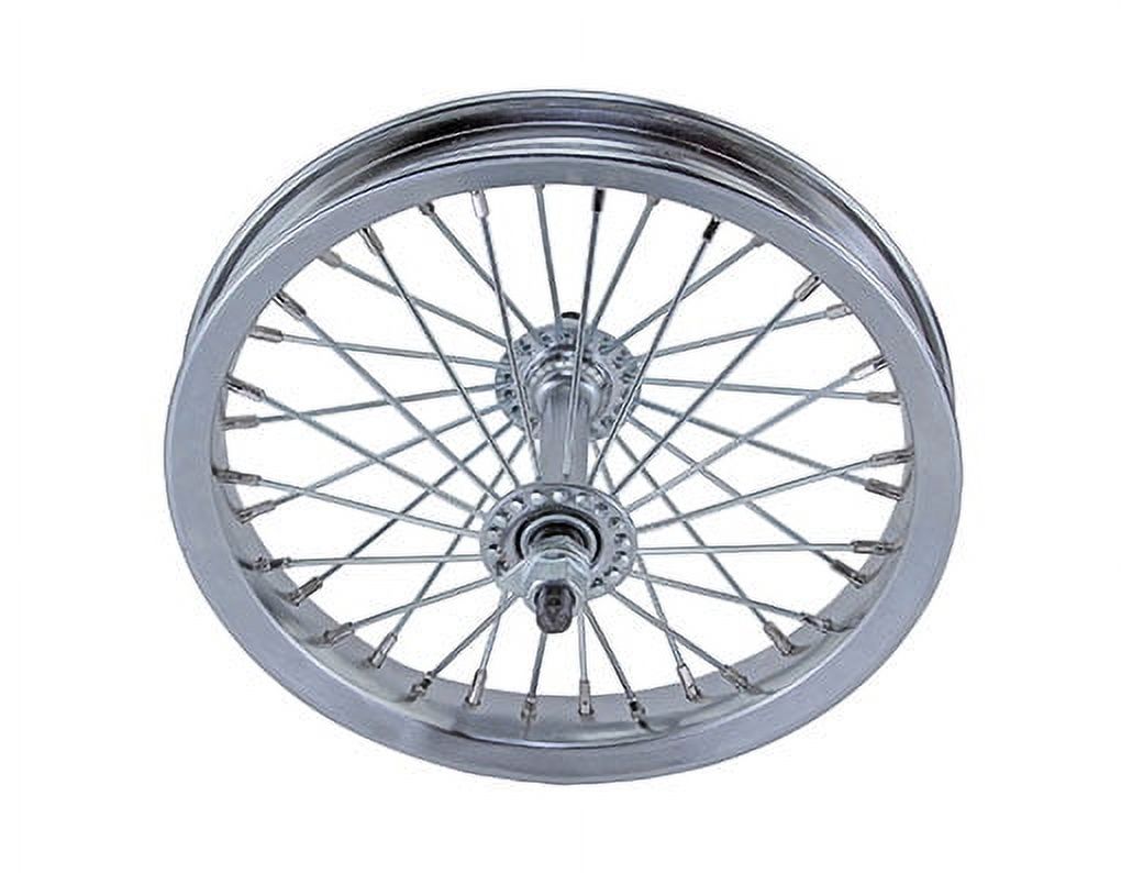Chrome 12 1/2" x 2 1/4" Steel Front Bike Wheel with 36 Spokea 14g UCP 3 ...