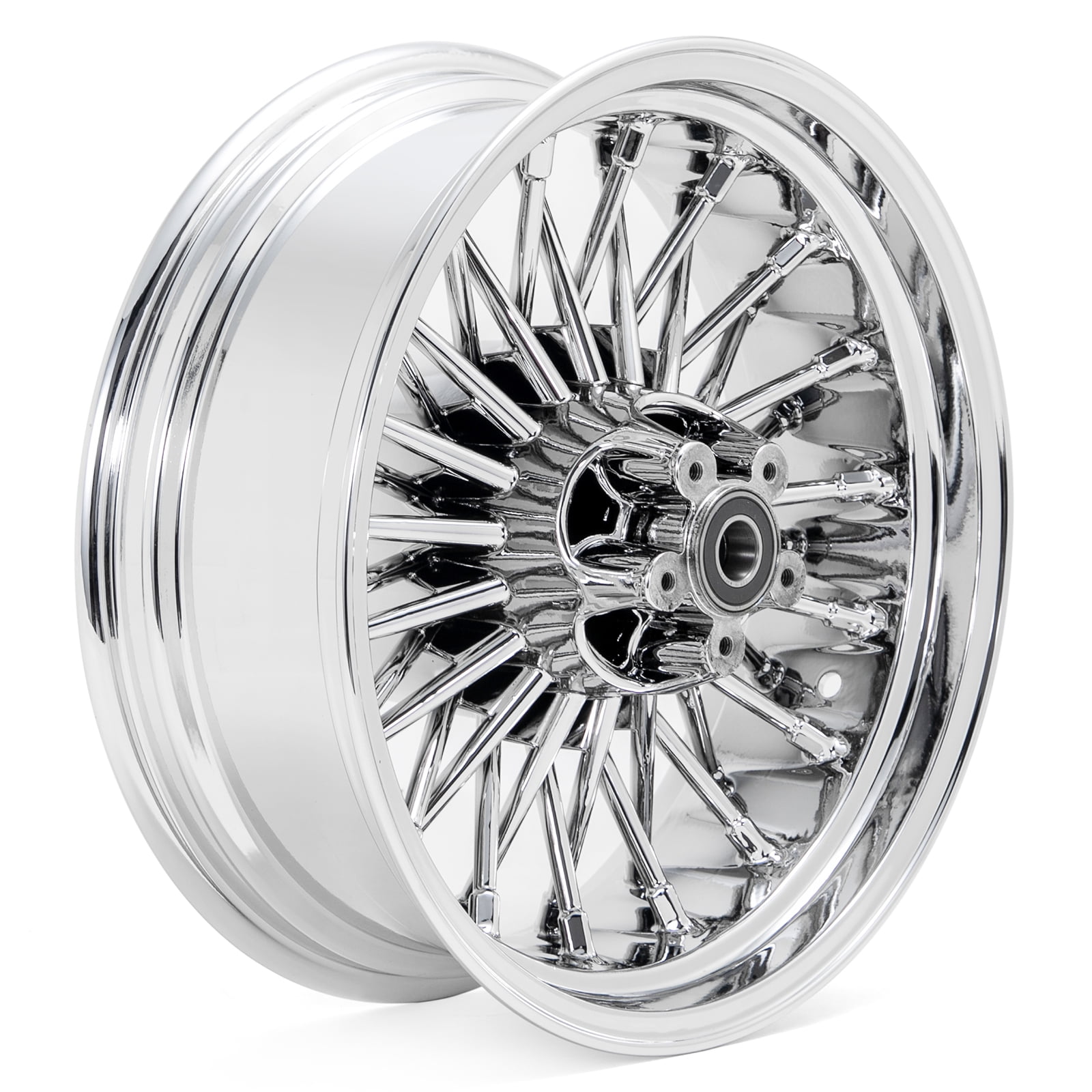 Chrome 16x5.5 Fat Spoke Rear Wheel ABS For Harley Touring Bagger Street ...