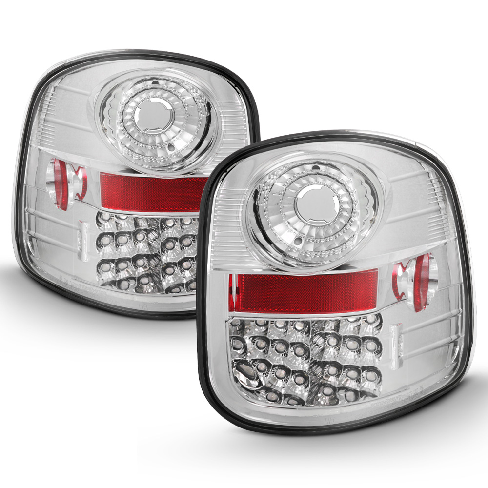 Chrome 1997-2003 Ford F-150 F150 Flareside Lumileds LED Tail Lights Brake Lamps - Walmart.com