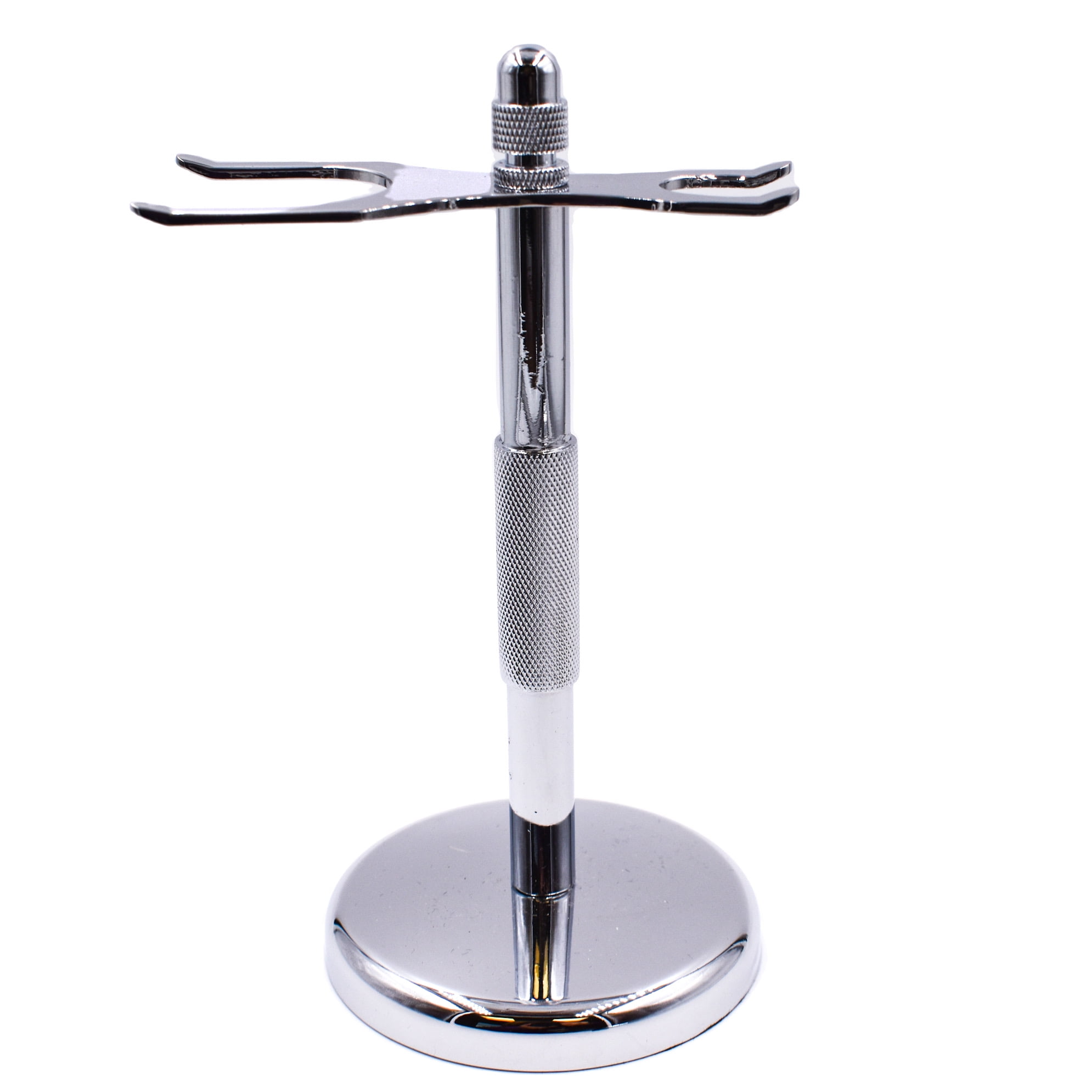 Chrome 2 Prong Safety Razor and Shaving Brush Stand with Heavyweight ...