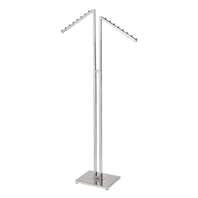 SSWBasics Chrome 2-Way Clothing Display Rack - Sleek Retail Clothing ...