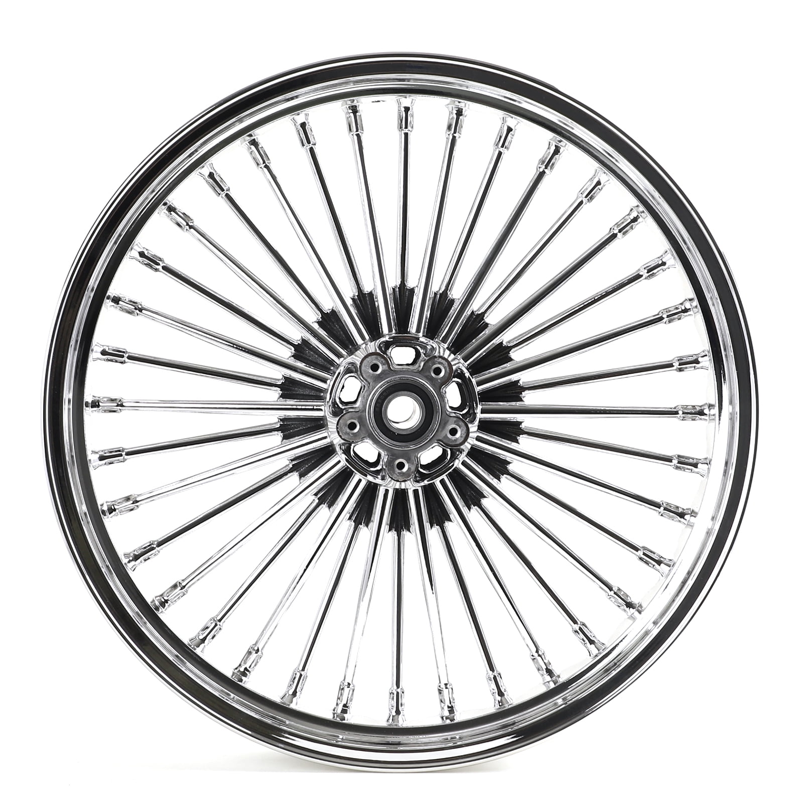 Chrome 21X3.5 Fat Spoke Front Wheel Rim ABS for Harley Touring Road ...
