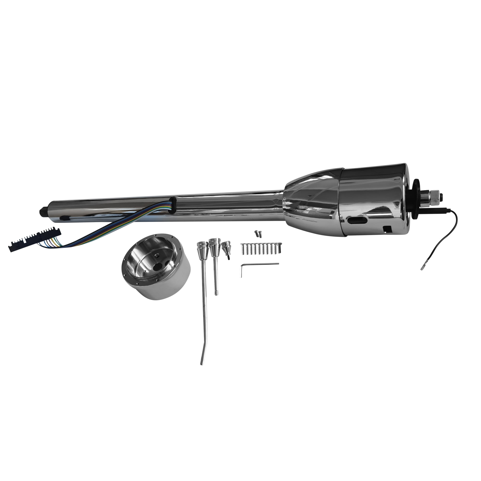 Chrome 30" Column Tilt Manual Steering Column w/Adapter w/o Key Fit Hot ...