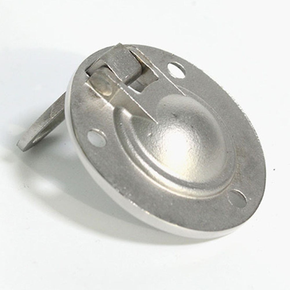 Chrome 50Mm Round Flush Ring Handle Pull Cupboard Floor Door Basement ...