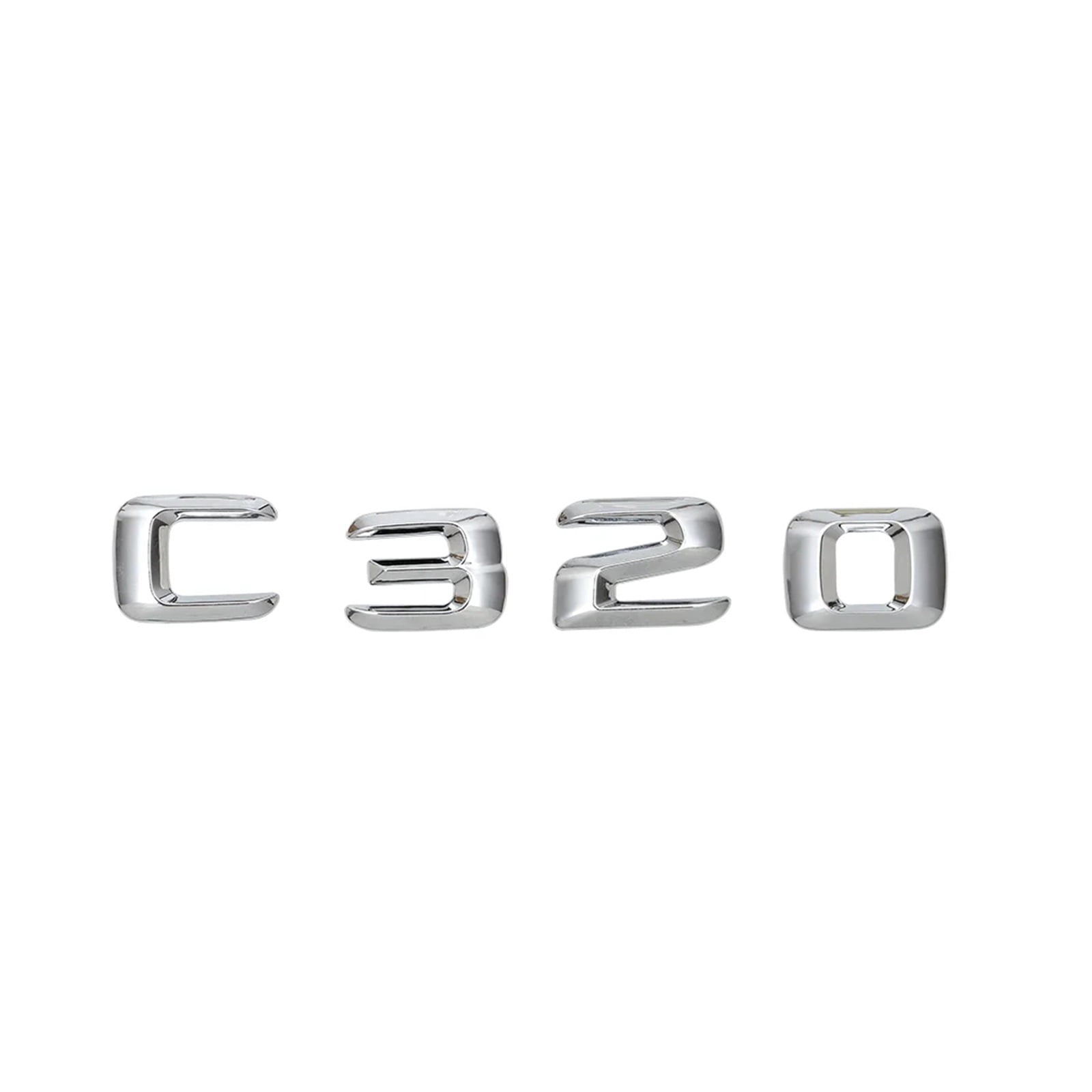 Chrome ABS Plastic Car Trunk Rear Letters Badge Emblem Decal Sticker ...