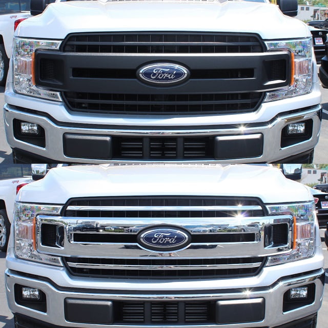 Chrome ABS Plastic Grille Overlays 3Pc Fits Ford F-150 2018-2020 ABS475 ...