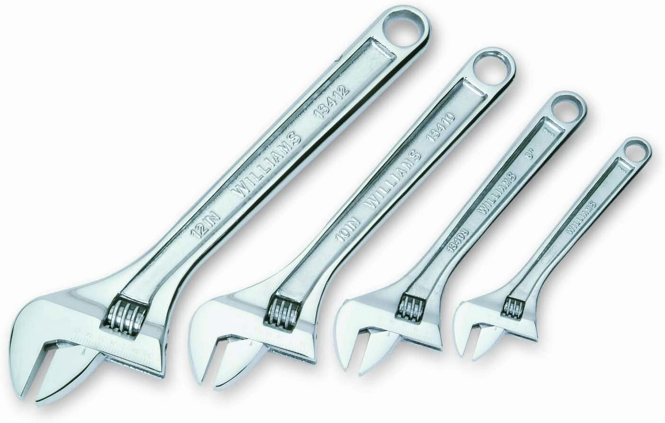 Chrome Adjustable Wrench Set of 4 - Measuring Scale & Premium Material ...