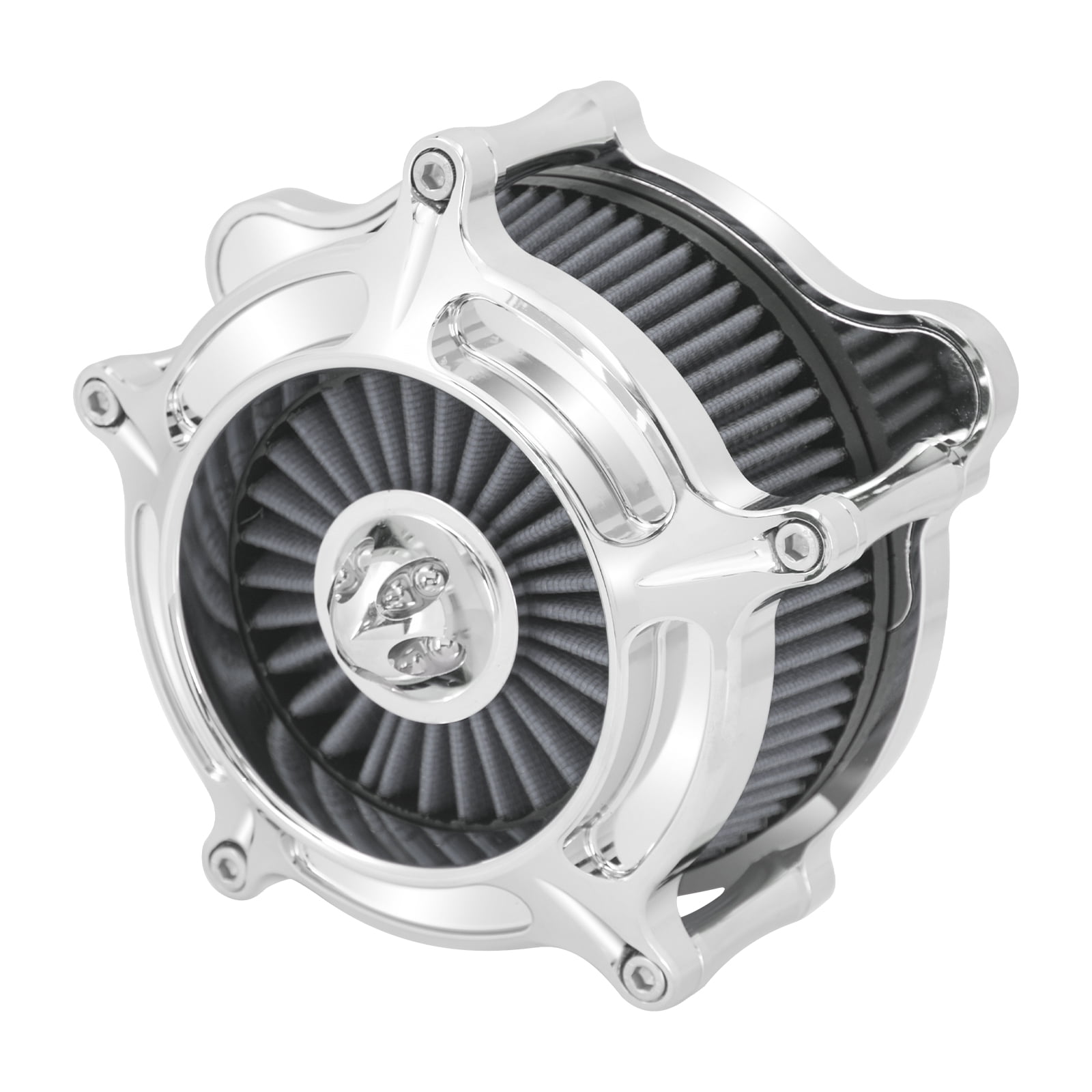 Chrome Air Cleaner Filter Gray Intake For Harley Touring Street Road ...