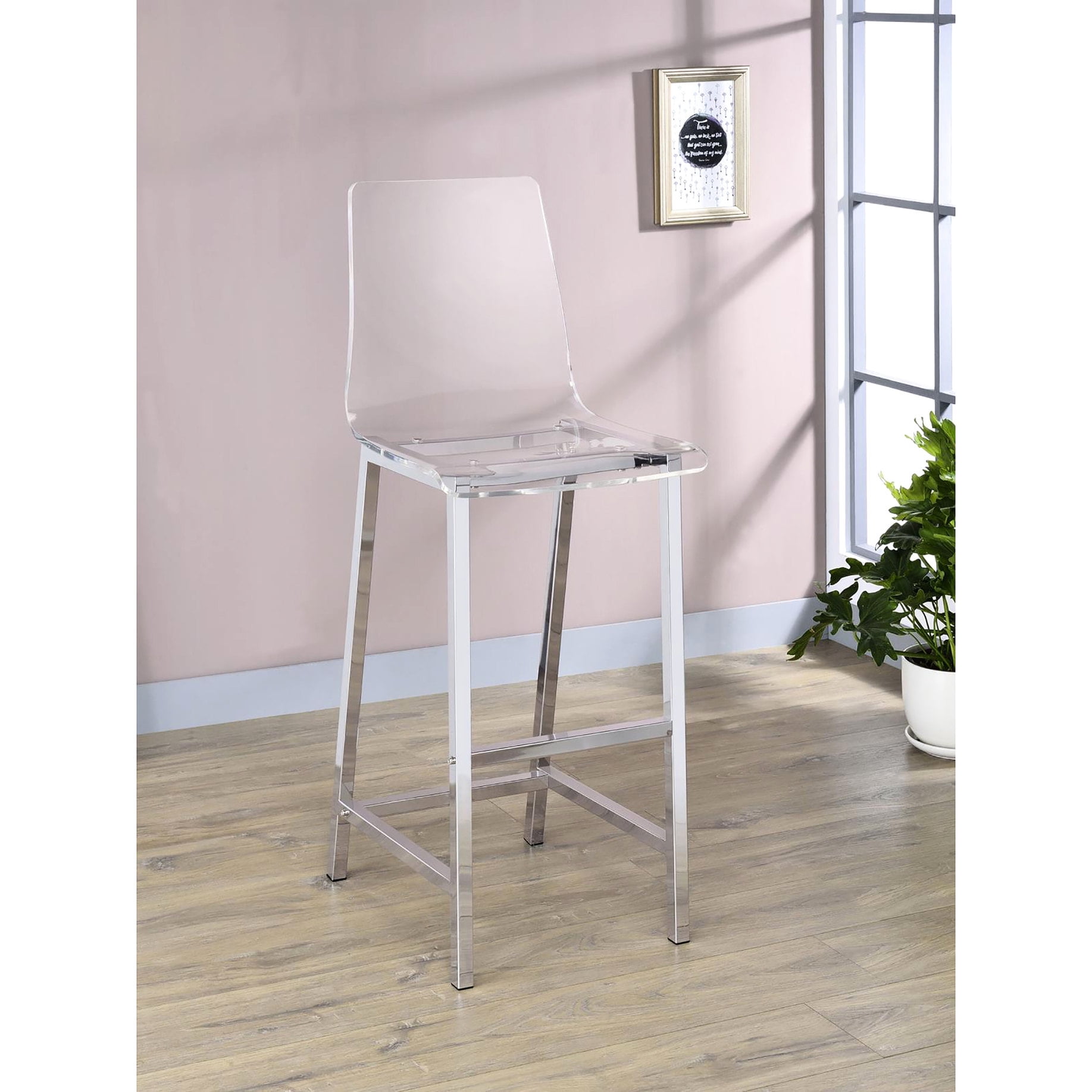Chrome Base & Clear Acrylic | Versatile Seating for Kitchens - Walmart.com