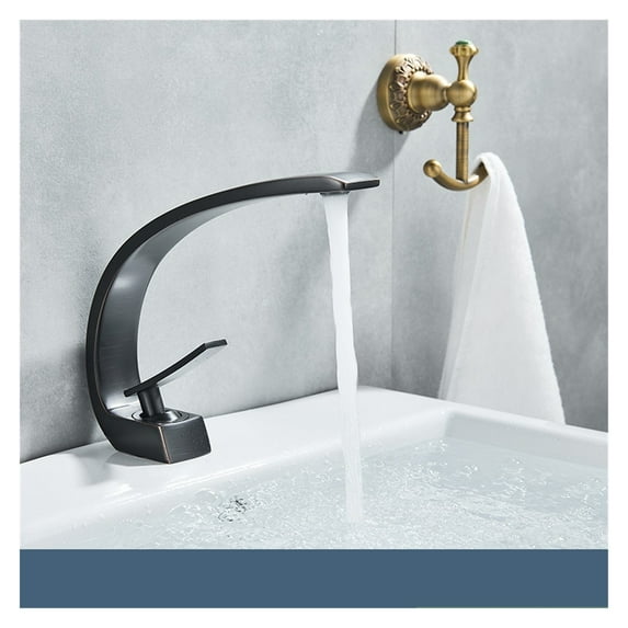 Chrome Bathroom Basin Faucet Single Handle Polished Gold Faucet Hot ...