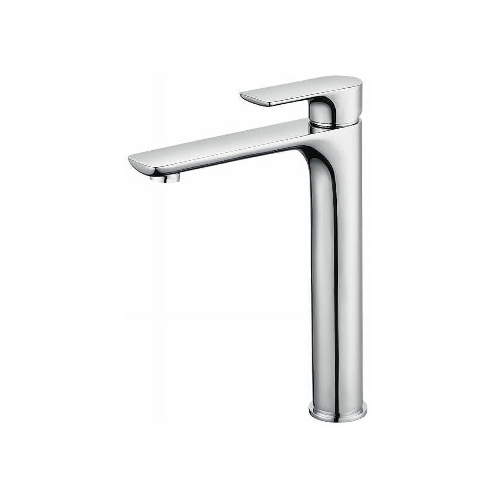Chrome Bathroom Faucet, Ceramic Valve Mixer Tap, Single Handle For Easy ...
