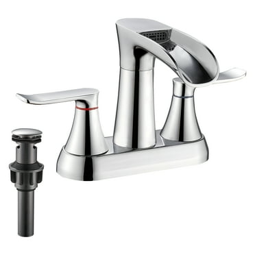 Bathroom Faucet Brushed Gold Modern Waterfall Bathroom Sink Faucet with ...