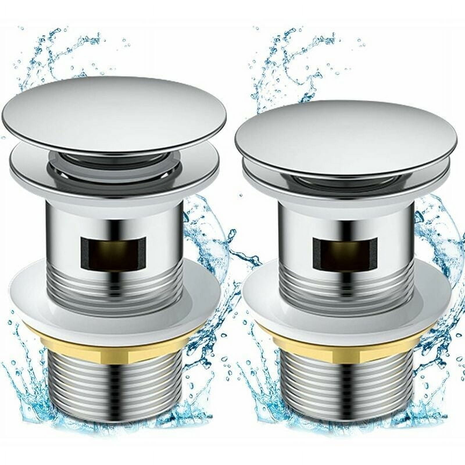 Chrome Bathroom Sink Drain, Premium Material Pop-up Drain With ...