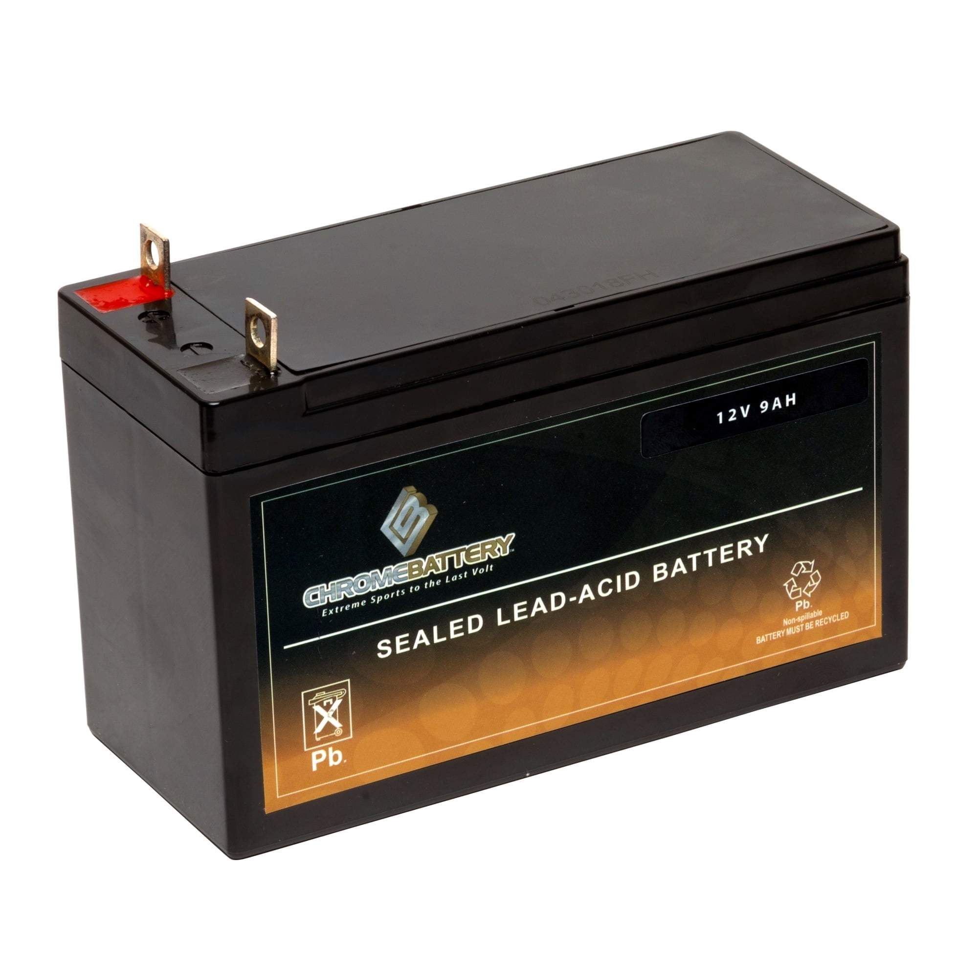 Chrome Battery 12V (12 Volt) (12 Volts) 9Ah Sealed Lead Acid (SLA ...