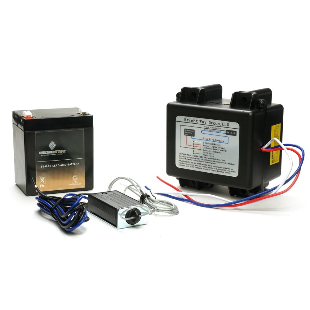 Chrome Battery Complete Towing Break Away Kit With, Meter, Switch, And ...