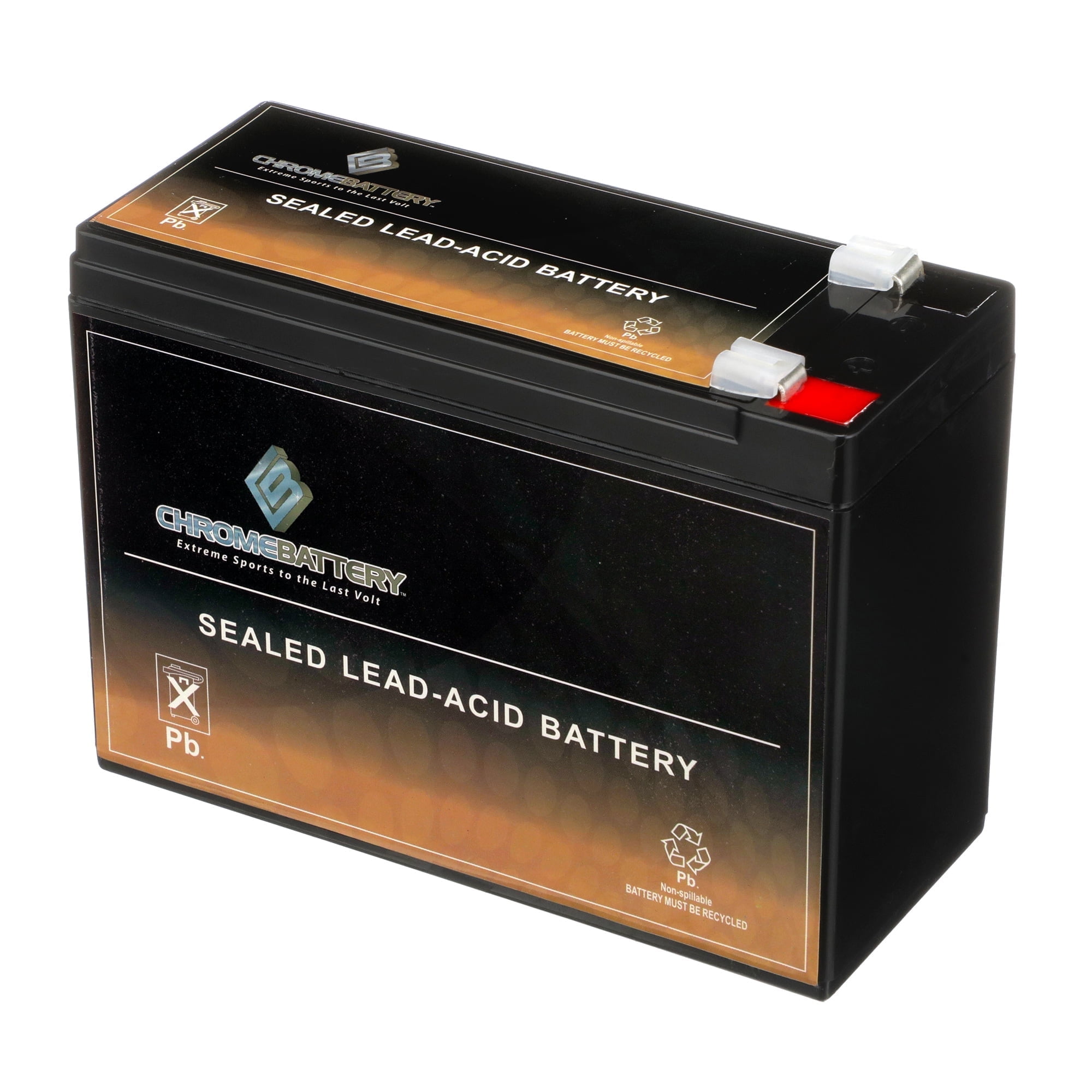 Chrome Battery New 12V (12 Volts) 10Ah Battery Repl. Razor Mx350 V1-8 ...