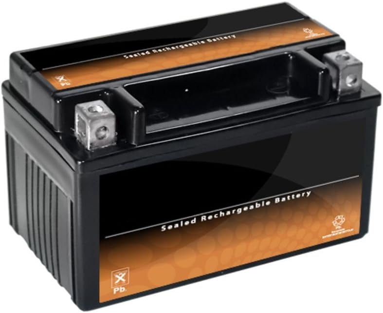 Chrome Battery YTX9-BS Maintenance Free Replacement Battery for ATV ...