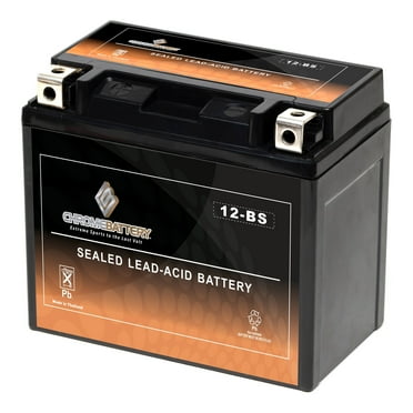 YTX12-BS Power Sports 12V 12AH Battery Replaces 12-BS ETX12 GTX12-BS ...