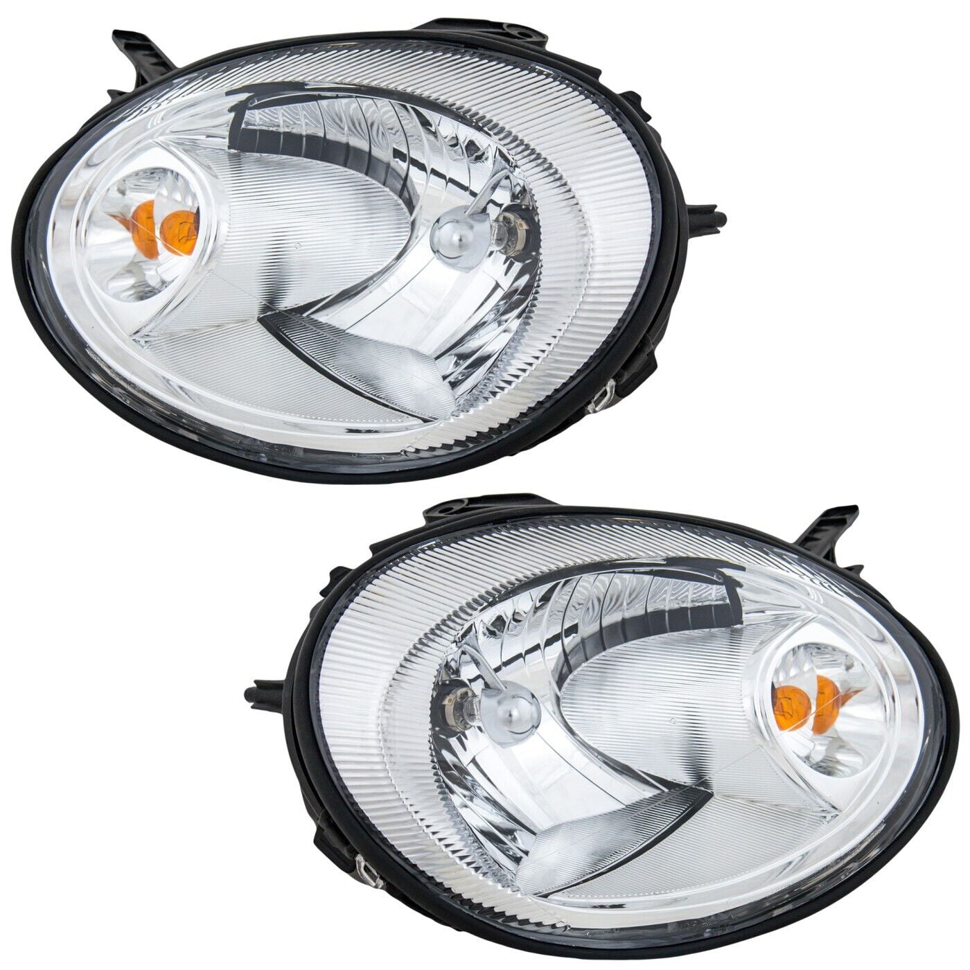 Chrome Bezel Headlights For 03-05 For Dodge For Neon - Pair Set (Left ...