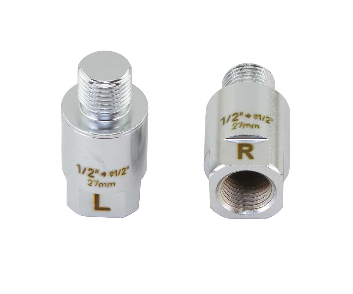 Chrome Bike Pedals Extenders 27.5mm 1/2 Crank to 1/2 Pedals. Bicycle ...