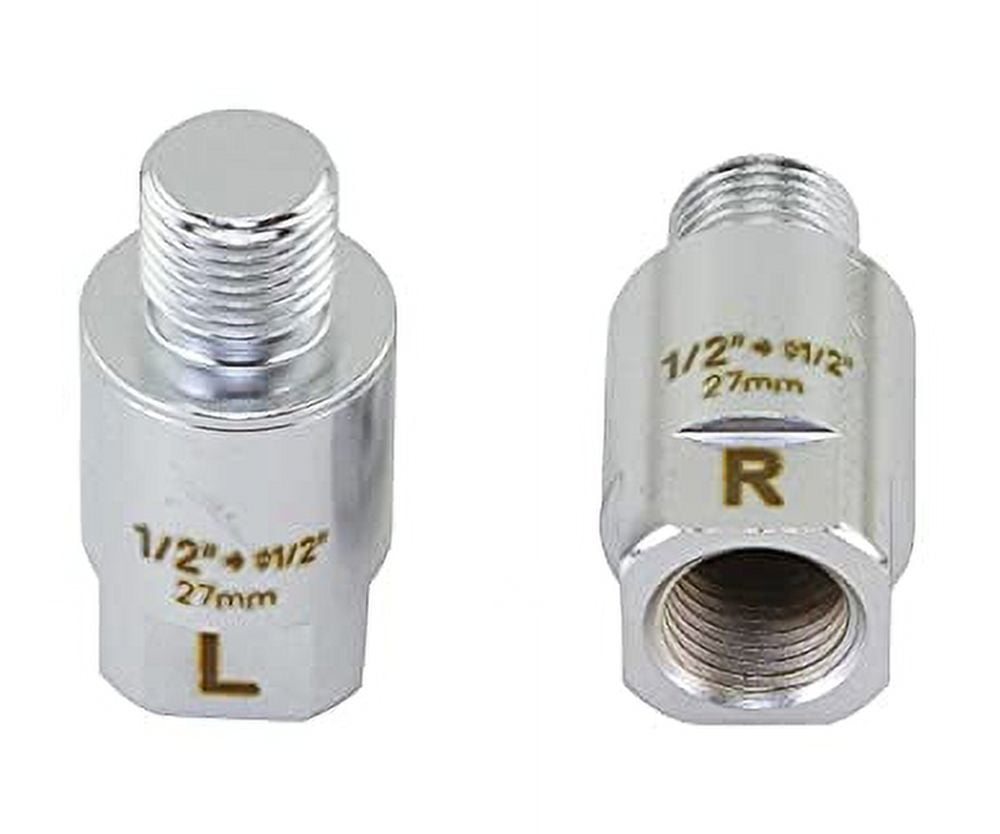 Chrome Bike Pedals Extenders 27.5mm 1/2 Crank to 1/2 Pedals. Pedal ...