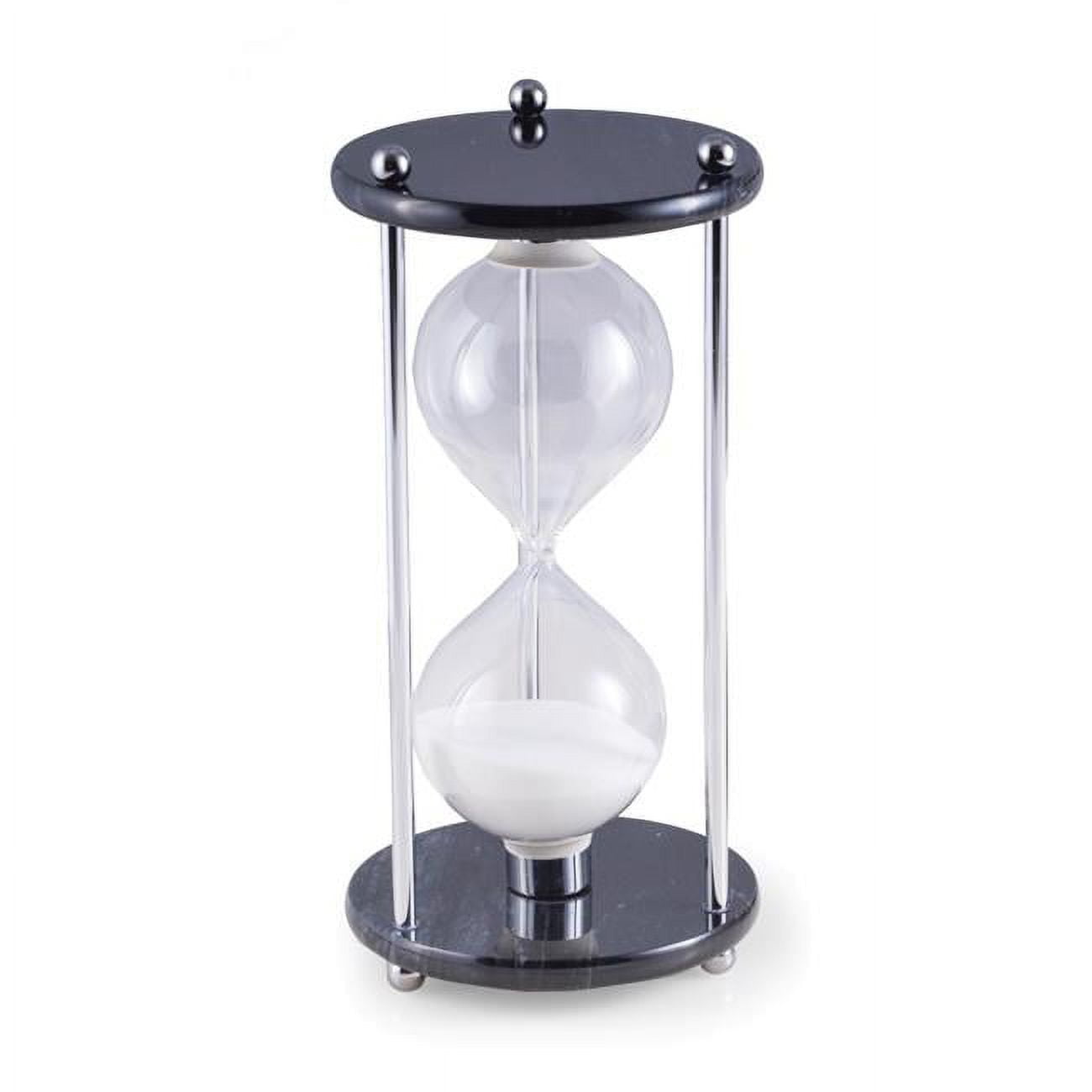 Black Marble 60 Minute Sand Timer with Chrome Accents. - Walmart.com