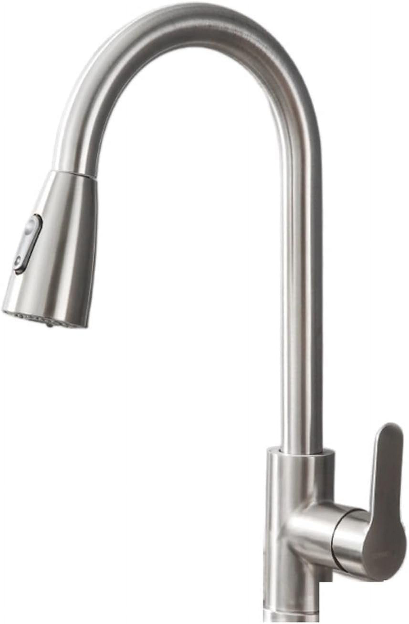Chrome/Black Pull-Out Kitchen Faucet Hot and Cold Water Washbasin Sink ...