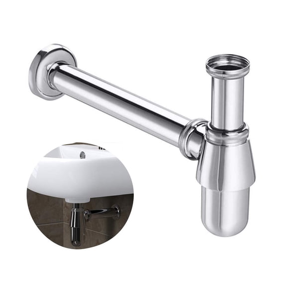 Chrome Bottle Trap Basin Waste Bathroom Sink Pipe Adjustable Height ...