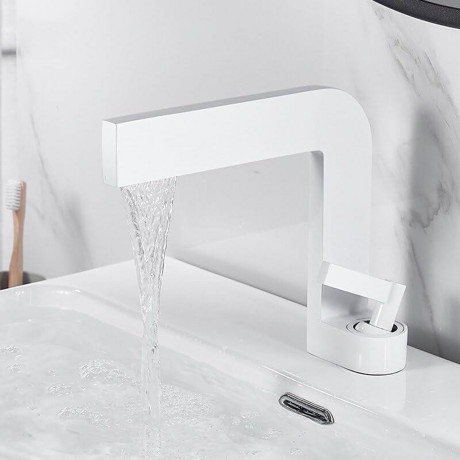 Chrome Brass Bathroom Basin Faucet Single Handle Single Hole Cold and ...