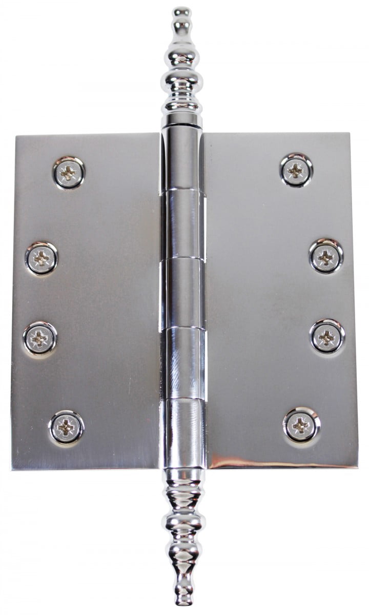 Chrome Brass Door Hinges Cabinet Hinge Temple Tip 4" Removable ...