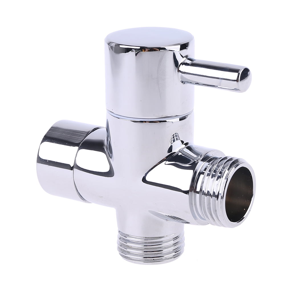 Chrome Brass G1/2" T-adapter 3 Ways for Valve Shower Diverter Water ...