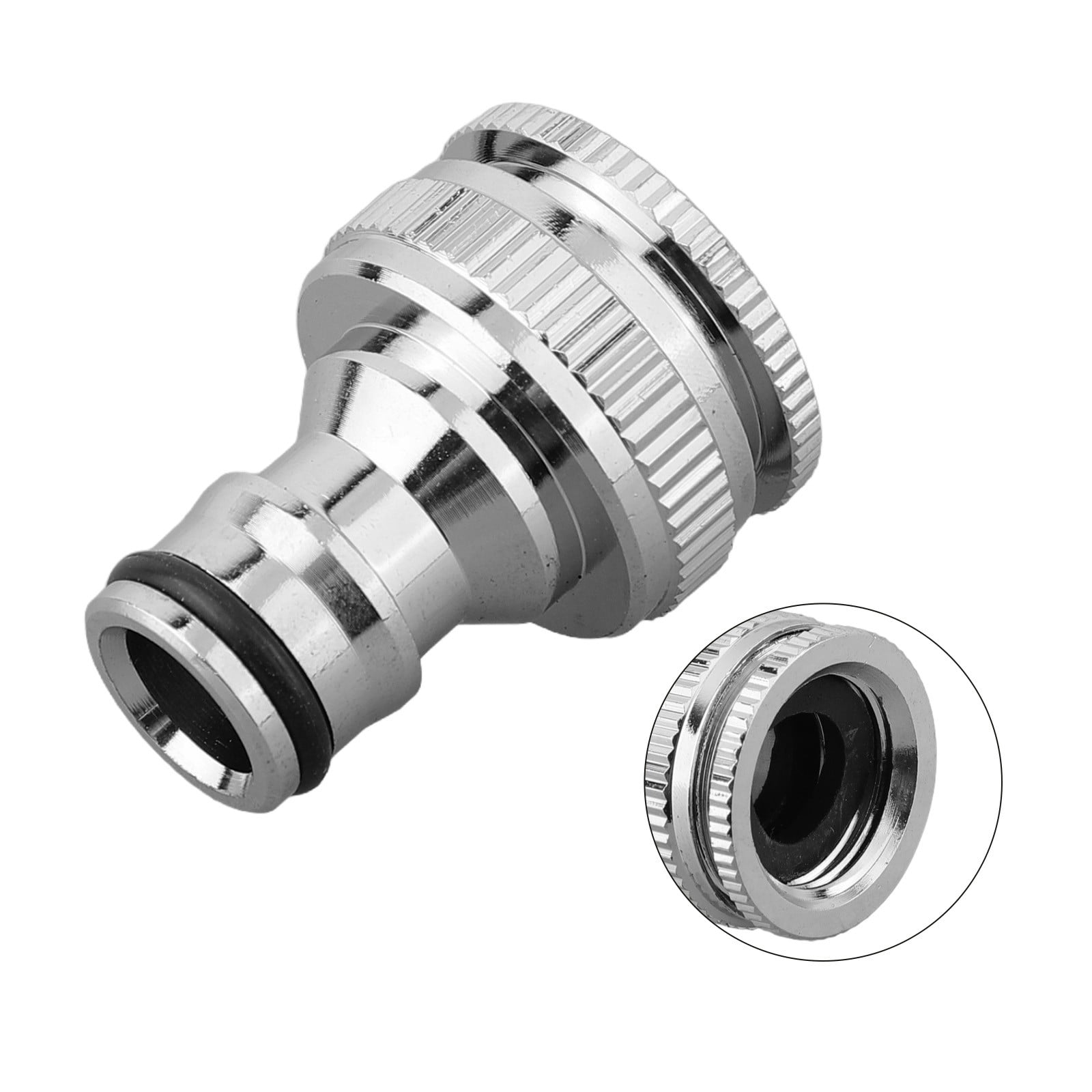 Chrome Brass Hose Tap Connector 3/4" 1/2" Threaded Garden Water Pipe ...