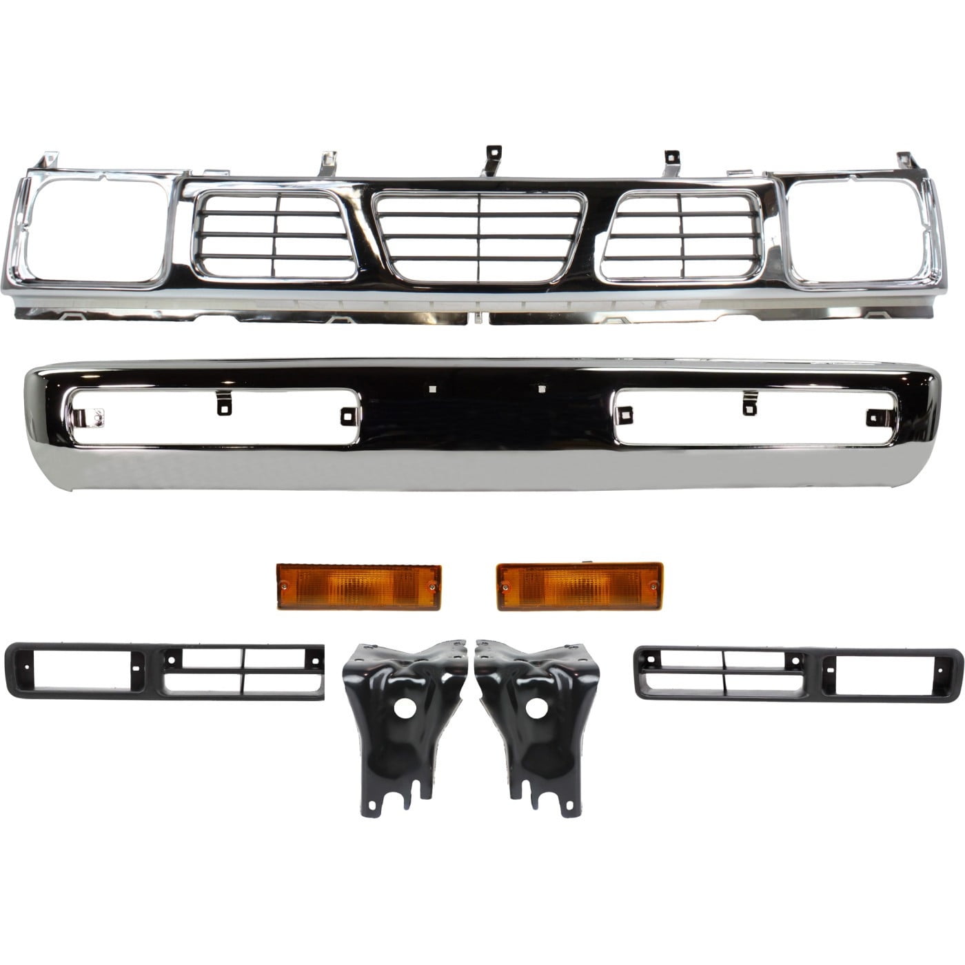 Chrome Bumper Kit for 1996-1997 for Nissan for Pickup - OE Replacement, 30-Day Return, 1-Year ...
