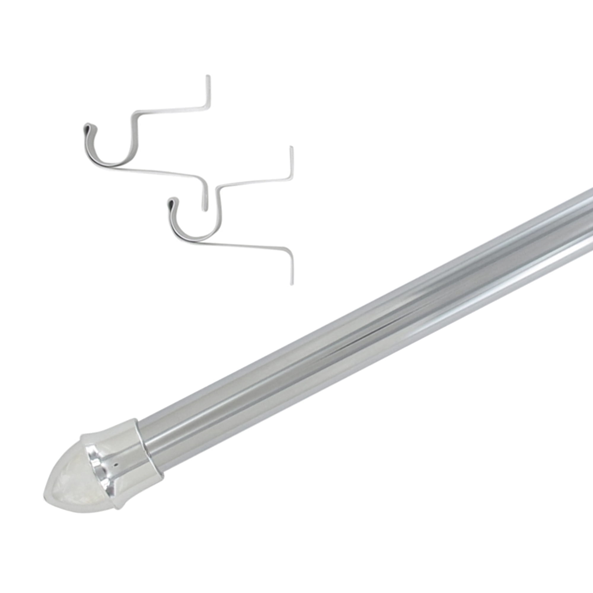 Chrome Café Curtain Rod 19" to 29" Adjustable - Diam 1/2" - Walmart.com