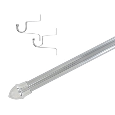 Small Cafe Curtain Rod Adjustable 12" to 16" Set of 2 Gold Plated ...