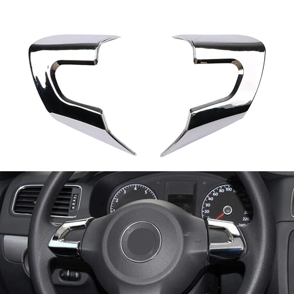 Chrome Car Steering Wheel Sticker Cover Sequin Trim ForVolkswagen GOLF ...