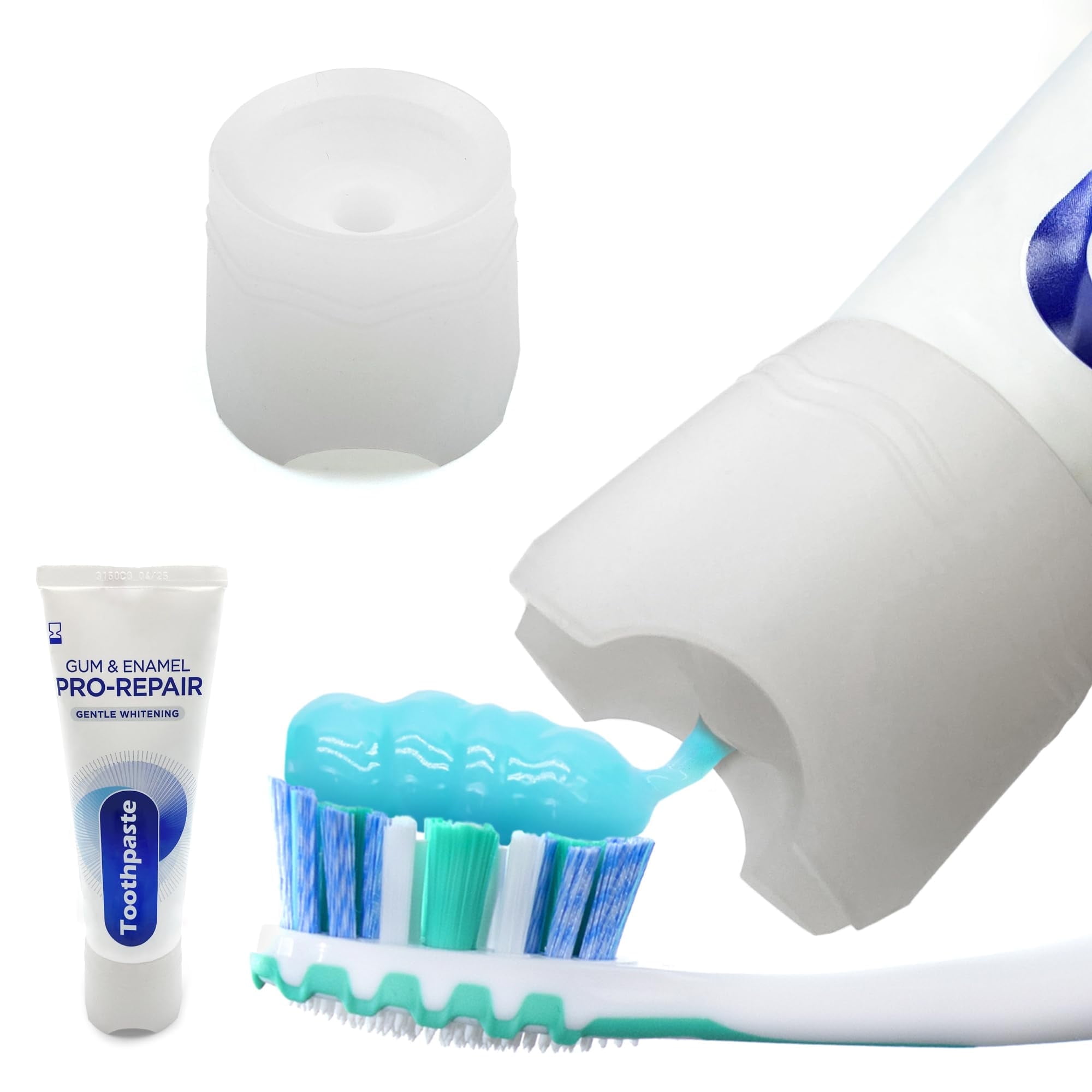 Chrome Cherry SqueezMe Self-Closing Toothpaste Caps, Silicone Lid for ...